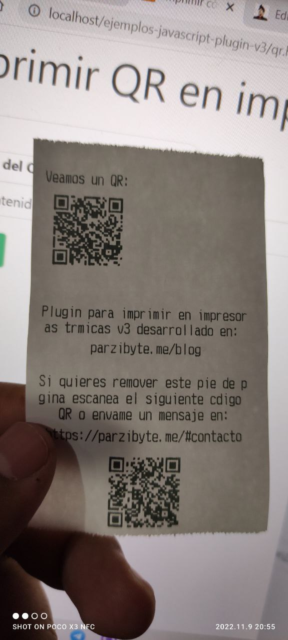 Create and print QR codes - Free ESC POS plugin for thermal printers