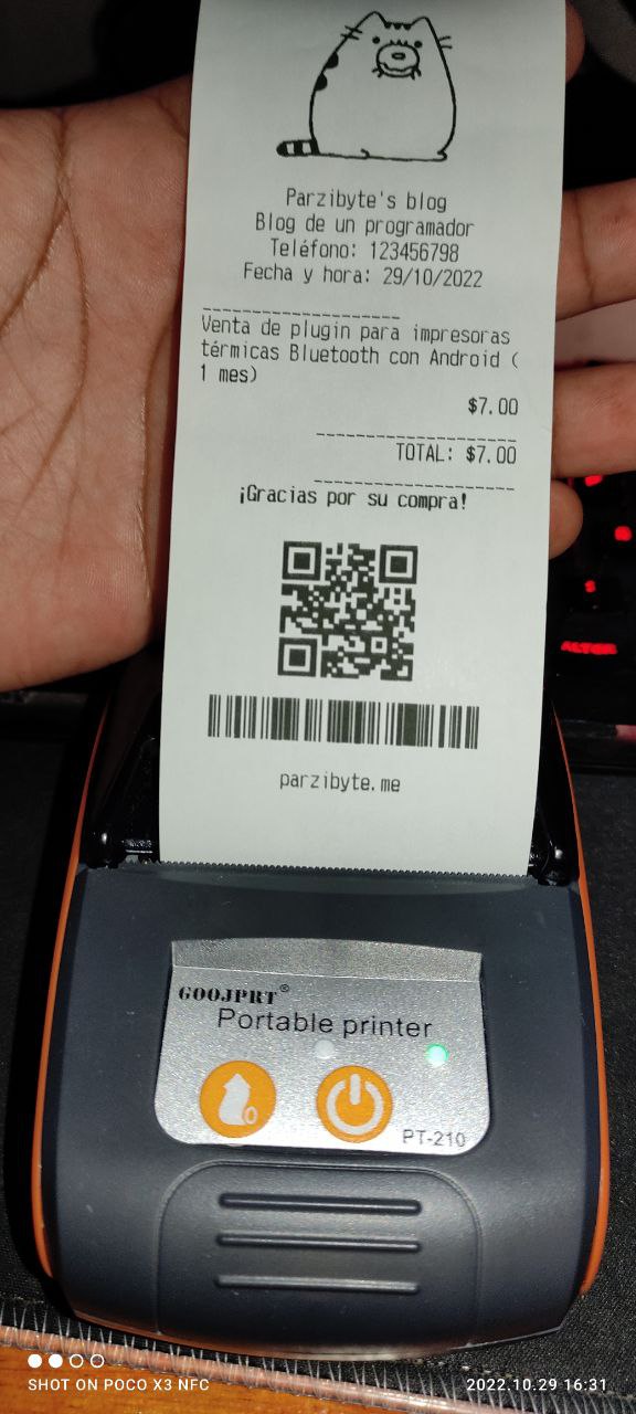 Imprimir en impresora térmica Bluetooth desde Android con JavaScript ...